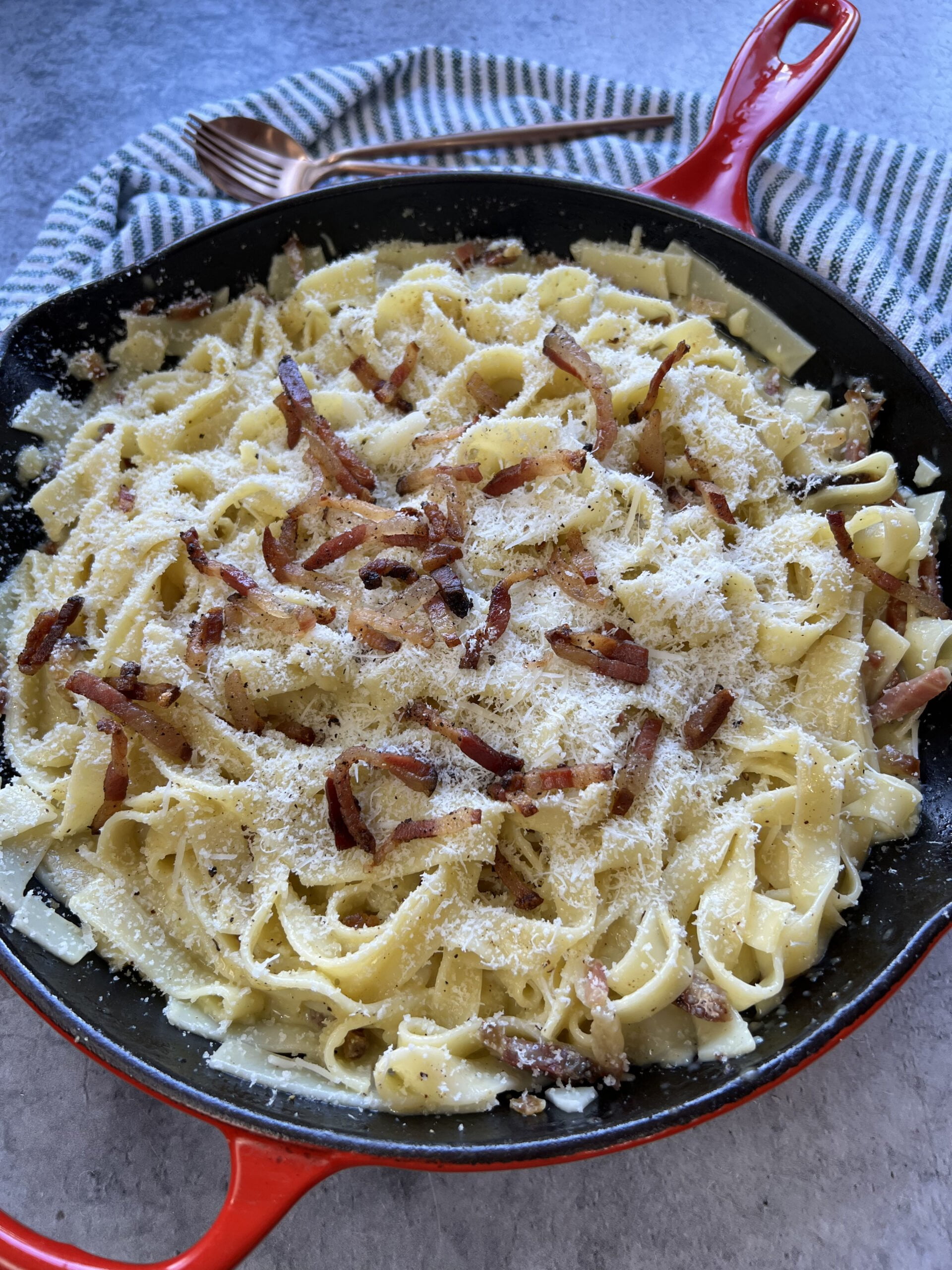 Tagliatelle Carbonara - Vessys Gourmet Kitchen